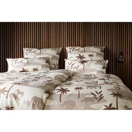 Elegante Bettw&auml;sche &raquo;Jungle Graphic&laquo; 2 Stk. angenehmes Hautgef&uuml;hl Mako-Satin, Obermaterial: 100% Baumwolle