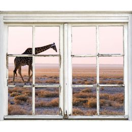 queence Wandsticker &raquo;Giraffe&laquo; Wandsticker, Wandbild, selbstklebend, 3D, Fenster braun