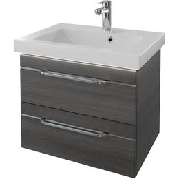 Waschtisch &raquo;Serie Balto Mineralmarmor-Waschtisch mit Unterschrank, 64,4 cm breit&laquo; 2 Stk. tlg. Waschplatz mit 2 Schubladen, Badschrank in verschiedenen