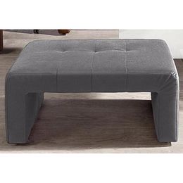 exxpo - sofa fashion Hockerbank &raquo;Barista Hockerbank mit hoher Bodenfreiheit&laquo; Sitz gepolstert,Breite ca.100 cm grau Carabu (50%Polyester, 35%Polyacryl,