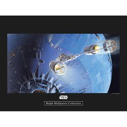 Komar Bild &raquo;Star Wars Classic RMQ Death Star Attack&laquo; Star Wars 1 Stk. tlg. Wandbild zur Dekoration im Kinderzimmer - ohne Rahmen bunt Holz, Papier