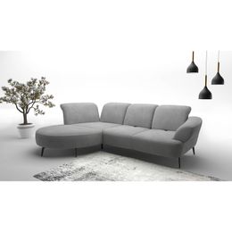 Sit & More sit&more Ecksofa &raquo;Dance, L-Form, inkl. Sitztiefenverstellung&laquo; inkl. Click&Seat, optional mit Kopfteilverstellung grau 100%Polyester