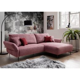 Home Affaire &raquo;Amarena L-Form&laquo; inklusive Armlehnenverstellfunktion, 4x Zierkissen gratis lila 100% Polyester
