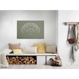 A.S. Cr&eacute;ation Leinwandbild &raquo;trees 3&laquo; Abstrakt Kunst 1 Stk. tlg. Keilrahmen Bild Baum Grafisch Leinwand-Bild Wohnzimmer modern Wandbild gr&uuml;n Holz, Stahl