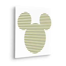 Komar Leinwandbild &raquo;Mickey Horizontal Stripes - Gr&ouml;&szlig;e 40 x 40 cm&laquo; Natur 1 Stk. tlg. Keilrahmenbild mi Echtholzrahmen bunt Holz, Papier