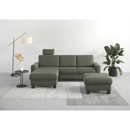 Home Affaire Ecksofa &raquo;Summer L-Form&laquo; mit Recamiere, mit oder ohne Bettfunktion und Bettkasten, Cord-Bezug gr&uuml;n 95% Polyester, 5% Polyamid