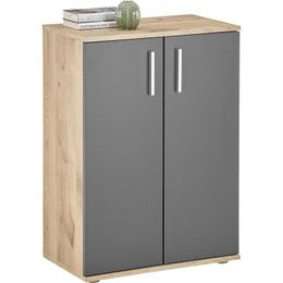 HBZ-MEBLE HBZ Kommode &raquo;BC-Drift-2, Mehrzweckschrank Stellma&szlig; BxHxT 60x84x35 cm&laquo; 1 Stk. tlg. Schrank mit 2 T&uuml;ren und 1 Einlegeboden braun Holzwerkstoff