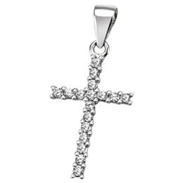 Firetti Damen Kettenanh&auml;nger &raquo;Schmuck Geschenk Silber 925 Halsschmuck Anh&auml;nger Kreuz&laquo; () mit Zirkonia (synth.) silber