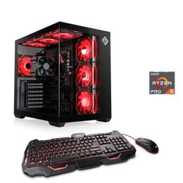 CSL PC &raquo;Vitrum Advanced V24483&laquo; schwarz Inkl. RGB Maus und Tastatur Set, WLAN