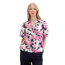 Tom Tailor Damen Tom Tailor Druckbluse mit Allover-Muster pink 34