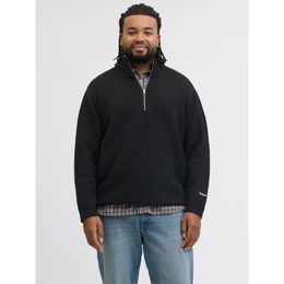 Jack & Jones PlusSize Jack & Jones Plussize Herren Jack & Jones PlusSize Troyer &raquo;JORNORREBRO KNIT HALF ZIP PLS&laquo; schwarz 5XL