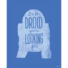 Komar Bild &raquo;Star Wars Silhouette Quotes R2D2&laquo; Disney 1 Stk. tlg. Wandbild zur Dekoration im Kinderzimmer - ohne Rahmen bunt Holz, Papier