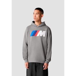 BMW Damen BMW Hoodie, mit BMW M Logo Puff-Druck auf der Brust grau S
