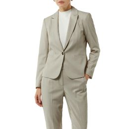 comma, Comma Damen Longblazer mit V - Ausschnitt beige 34