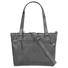 SPIKES & SPARROW Spikes & Sparrow Damen Shopper echt Leder schwarz