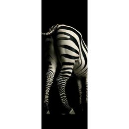 ARCHITECTS PAPER Fototapete &raquo;Zebra&laquo; Zebra Tapete Fototapete Zebra Panel 1,00m x 2,80m Schwarz Wei&szlig; schwarz Vlies