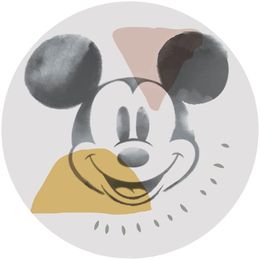 Komar Fototapete &raquo;Vlies selbstklebend - Mickey Abstract - Gr&ouml;&szlig;e 125 x 125 cm&laquo; bedruckt glatt Kinderzimmer gelb Vlies