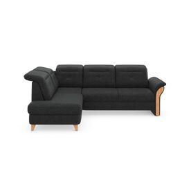 Home Affaire Ecksofa &raquo;Dangast L-Form&laquo; Kopfteilverstellung, wahlweise mit motorischer Relaxfunktion grau Luxus-Microfaser Euphora 100% Polyester, ;Easy