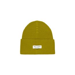 Marc O'Polo Marc O'polo Damen Marc O'Polo Beanie breiter Umschlag, Markenlabel, Rippstrick