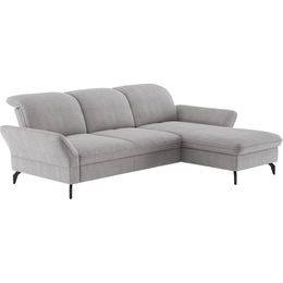 Sit & More sit&more Ecksofa &raquo;Leandro L-Form&laquo; Wahlweise mit Bett-, Kopfteil - und Armlehnfunktion, sowie Bettkasten silber 90% Polyester, 10% Polyamid