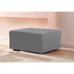 Home Affaire Hocker &raquo;Pur&laquo; passend zur Serie "Pur" grau 100% Polyester Melrose ;Luxus-Microfaser Nubuk (100% Polyester);Struktur (100% Polyester)