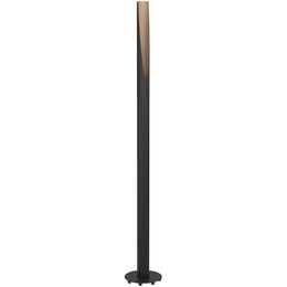 Eglo Stehlampe &raquo;Barbotto Stehlampe, Stahl und Holz, Wohnzimmerlampe, Standleuchte&laquo; GU10 1 Stk. Stehleuchte - H136,5 x &Oslash;6 cm - schwarz, braun - 1X4,5W 