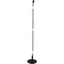 Searchlight Stehlampe &raquo;Serpent Floor Lamp - Black Metal & Opal Tube&laquo; LED-Modul 1 Stk. Extra-Warmwei&szlig; schwarz