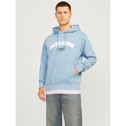 Jack & Jones Jack & Jones Herren Kapuzensweatshirt &raquo;JORBRONX ARCH BIG SWEAT HOOD&laquo; blau S