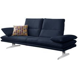 W.Schillig 2-Sitzer &raquo;broadway, Designsofa mit tollem Sitzkomfort&laquo; Sitztiefenverstellung, Kopfteil- & Seitenteilverstellung, Breite 216cm blau Longlife