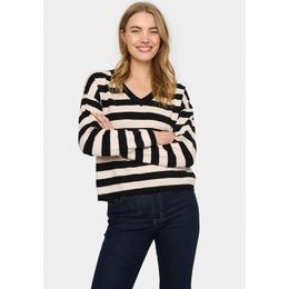 Saint Tropez Damen Strickpullover &raquo;FikamSZ V-Neck&laquo; schwarz XS (34)