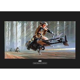 Komar Bild &raquo;Star Wars Classic RMQ Endor Speeder&laquo; Star Wars 1 Stk. tlg. Wandbild zur Dekoration im Kinderzimmer - ohne Rahmen bunt Holz, Papier
