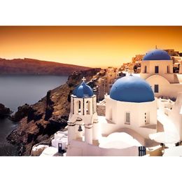 papermoon Fototapete &raquo;Santorini Sunset&laquo; glatt bunt Vlies