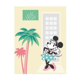 Komar Bild &raquo;Minnie Mouse Palms&laquo; Disney 1 Stk. tlg. Wandbild zur Dekoration im Kinderzimmer - ohne Rahmen bunt Holz, Papier