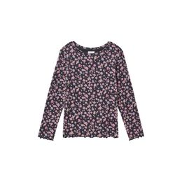 s.Oliver Junior M&auml;dchen s.Oliver Junior Langarmshirt mit All-Over Print grau 116/122