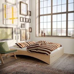 Karup Design Bettgestell &raquo;Orbit Bed, Massivholzbett, Futonbett, FSC -zertifiziertem Massivholz&laquo; B/H/T ca: 144/164/184x35x205cm), mehrere Gr&ouml;&szlig;en, inklusive 