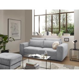 ED EXCITING DESIGN 2-Sitzer &raquo;Barura&laquo; Big-Sofa mit 2 Nierenkissen grau 92% Polyester, 8% Nylon