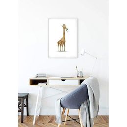 Komar Bild &raquo;Cute Animal Giraffe&laquo; Tiere 1 Stk. tlg. Wandbild zur Dekoration - ohne Rahmen bunt Holz, Papier