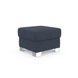 DOMO collection Hocker &raquo;Anzio&laquo; wahlweise mit Federkern blau
