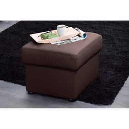 Sit & More sit&more Hocker &raquo;Bansin&laquo; braun Luxus-Microfaser ALTARA NUBUCK (100% Polyester);SOFTLUX -Kunstleder;NaturLEDER (echtes Rindsleder)/Korpus SOFTLUX -