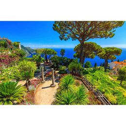 papermoon Fototapete &raquo;Garten am Meer&laquo; bunt Vlies