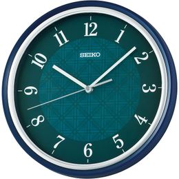 Seiko Damen Wanduhr Quarzuhr, K&uuml;che, Wohnzimmer, Esszimmer, Arbeitszimmer blau