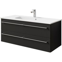 Waschtisch &raquo;Serie 6025 Mineralmarmor-Waschtisch mit Unterschrank, 117 cm breit&laquo; 2 Stk. tlg. Waschplatz mit 2 Schubladen, h&auml;ngend, verschiedene 