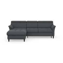 Sit & More sit&more Ecksofa &raquo;Marano L-Form&laquo; inklusive Kopfteilverstellung, wahlweise mit Bettfunktion, Bettkasten grau 100% Polyester