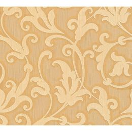 ARCHITECTS PAPER Textiltapete &raquo;Tessuto&laquo; Barock floral gemustert samtig Tapete Barock Tapeten Wohnzimmer Schlafzimmer K&uuml;che modern Flur Design gold Viskose, Vlies