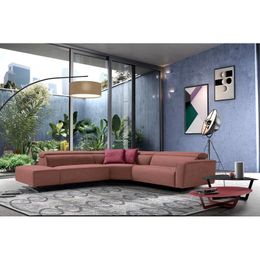 Egoitaliano Ecksofa &raquo;Stefanie-e, Designsofa der Extraklasse, bequem mit hohem Sitzkomfort&laquo; mit Relaxfunktion und verstellbaren Kopfteilelementen braun
