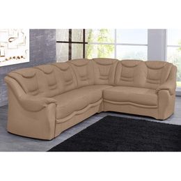 Sit & More sit&more Ecksofa &raquo;Bansin L-Form&laquo; wahlweise mit Bettfunktion braun Luxus-Microfaser ALTARA NUBUCK (100% Polyester);SOFTLUX -Kunstleder;NaturLEDER (