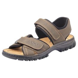 Rieker Damen Riemchensandale , Sommerschuh, Klettschuh, Outdoorschuh, mit Klettriemchen braun 45