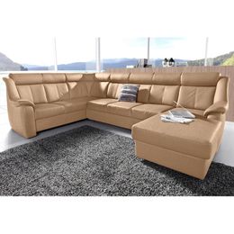 Sit & More sit&more Wohnlandschaft &raquo;Basel U-Form&laquo; wahlweise mit Relaxfunktion braun Luxus-Microfaser Altara Nubuck (100% Polyester);Kunstleder SOFTLUX ;
