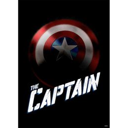 Komar Bild &raquo;Avengers The Captain&laquo; Disney 1 Stk. tlg. Wandbild zur Dekoration im Kinderzimmer - ohne Rahmen bunt Holz, Papier