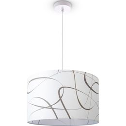 Paco Home Pendelleuchte &raquo;Hugo Tribal&laquo; E27 Pendelleuchte Esszimmer Vintage Wohnzimmerlampe Modern Retro wei&szlig;